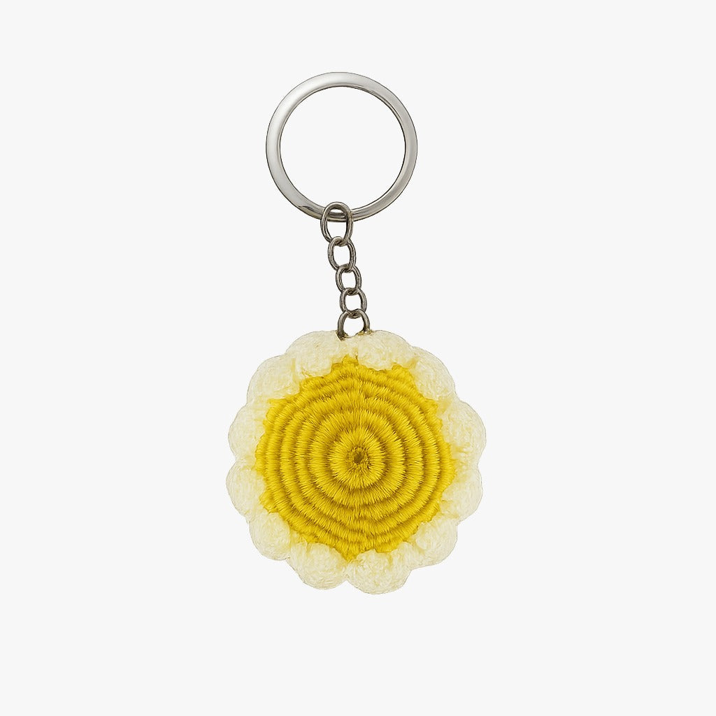 Handmade Crochet Flower Key Ring – A Bloom of Charm – Looploom